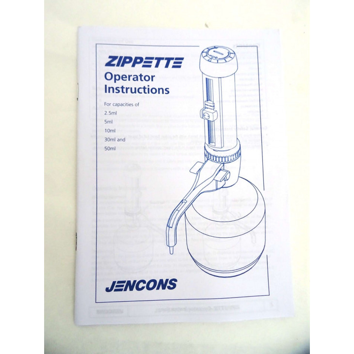 Dispenser, liquid manual Jencons Zipette