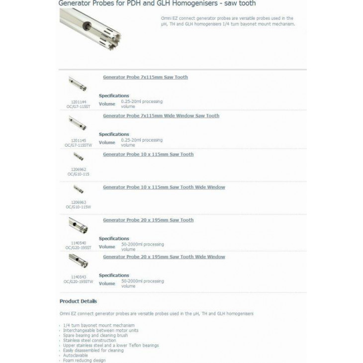 Buy OMNI GLH-220 Homogenizer at the best price ǀ Galileo Equipment